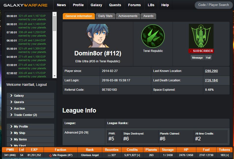 Galaxy Warfare - MMOGames.com